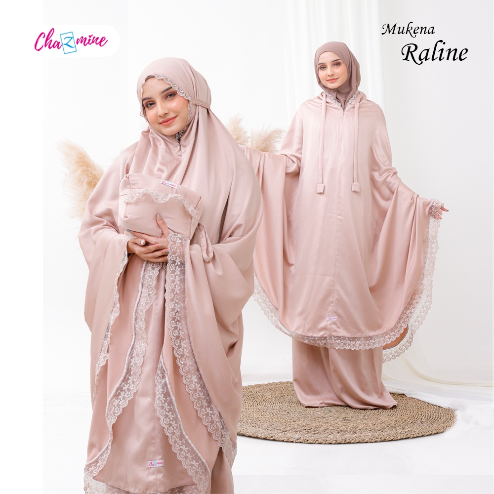 Jual Mukena Mukenah Dewasa Model Raline 2 in 1 Jumbo Bahan Satin ...