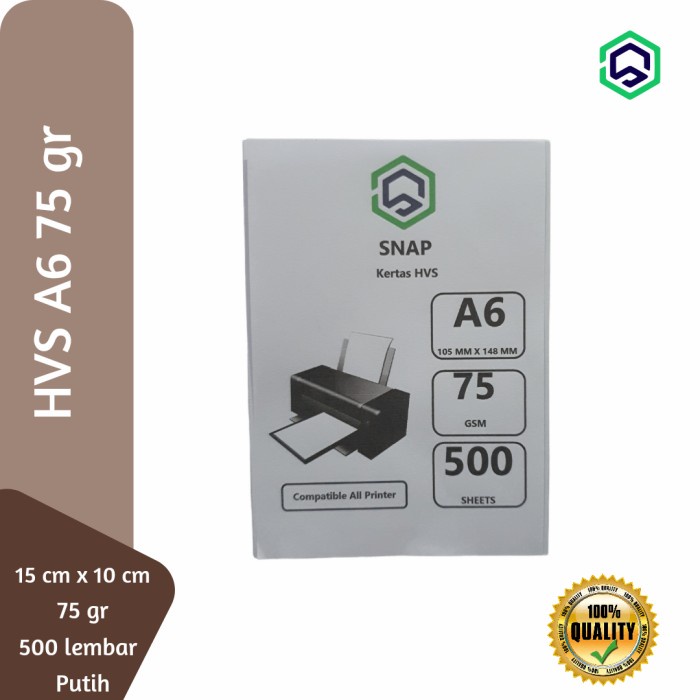 Jual Kertas HVS A6 75 gr Label Resi Pengiriman - 500 Lembar | Shopee ...