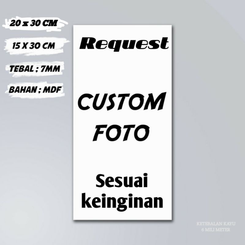 Jual POSTER KAYU CUSTOM / REQUEST FOTO SENDIRI / HIASAN DINDING ...