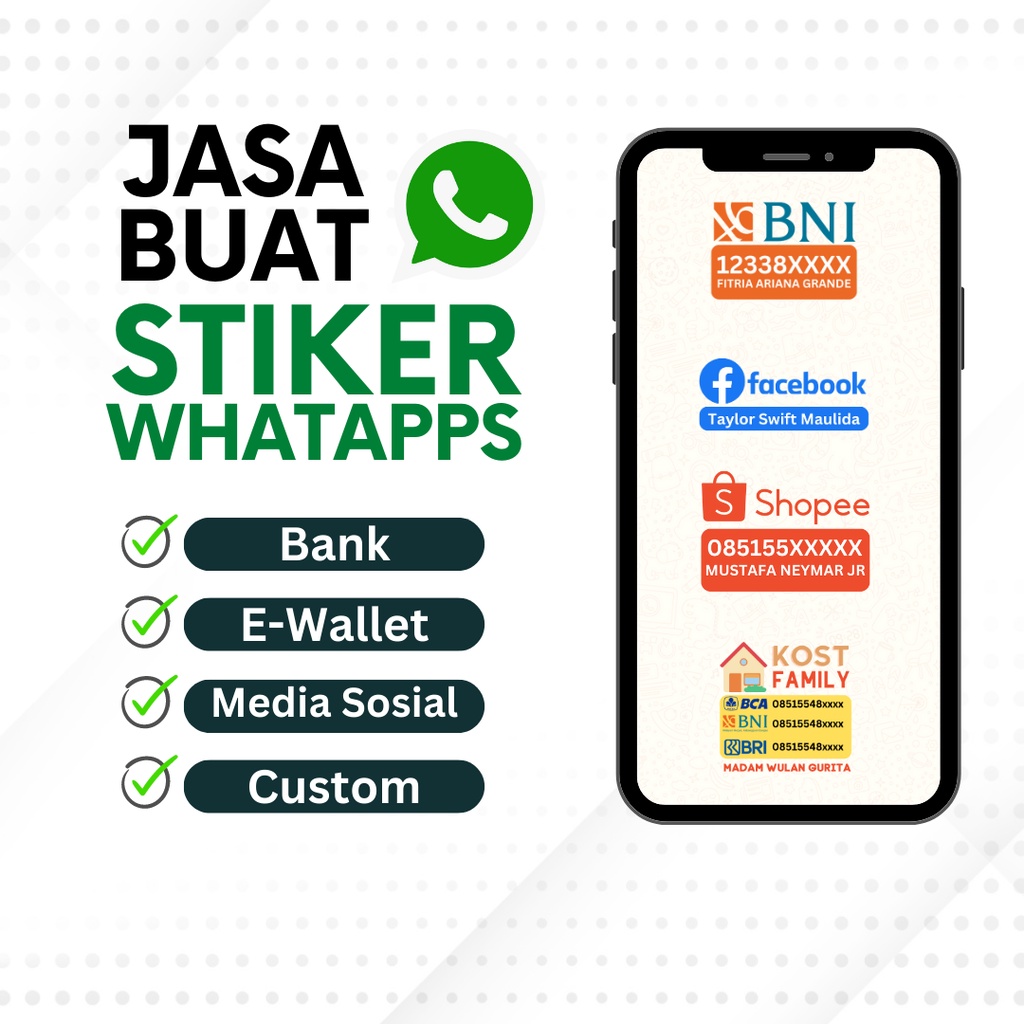 Jual JASA BUAT STIKER WHATAPPS | STIKER WA BUAT REKENING | STIKER ...