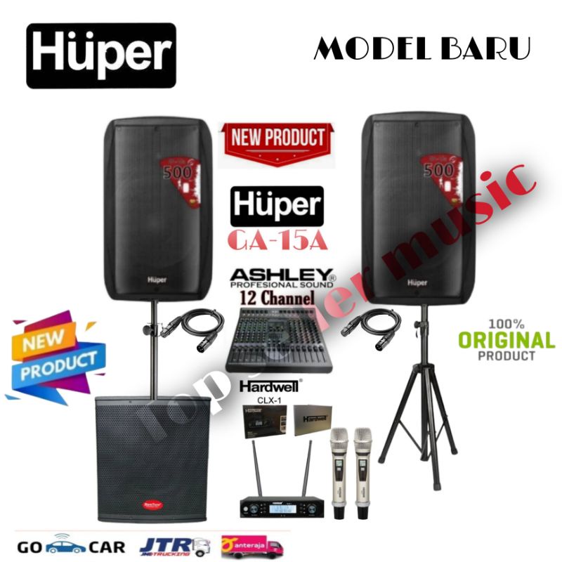 Jual PAKET SOUND SPEAKER HUPER GA-15A SUBWOOFER BARETONE SW15 MIXER ...