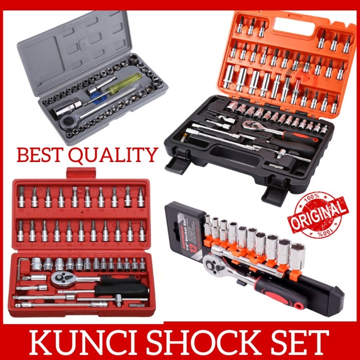 Jual Kunci Tool Set Shock Sok Gagang Ratchet Perkakas Tools Pas Ring ...