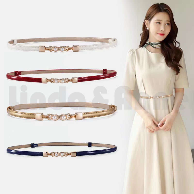 Jual Ikat Pinggang Wanita Polos THIN KECIL Fashion Kulit PU Gasper Sabuk Cewek | Shopee Indonesia