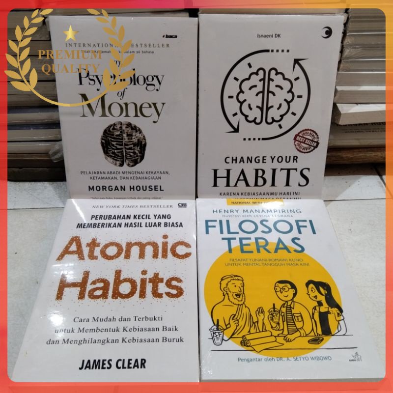 Jual Paket 4 Buku Atomic Habits Psychology Of Money Filosofi Teras