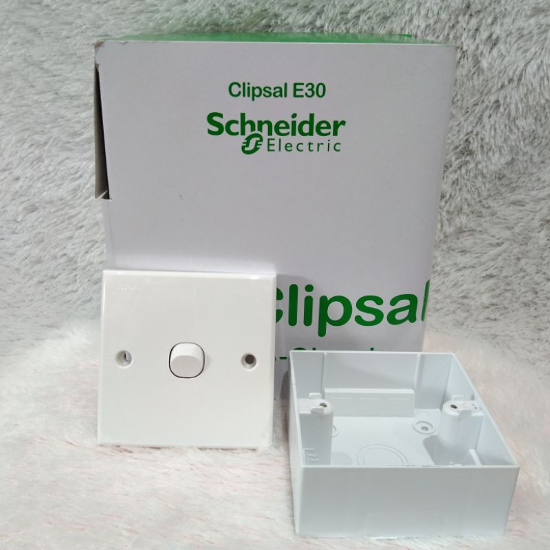Jual schneider saklar tunggal clipsal + obow dus | Shopee Indonesia
