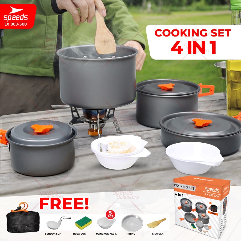 Jual SPEEDS Alat Masak Camping Set Mini Cooking Cookware Rekreasi Pesta ...