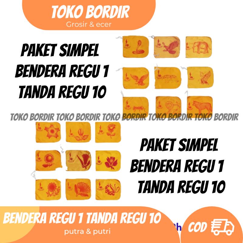 Jual Bendera regu dan Tanda regu putra / Putri ( bendera regu 1 + tanda ...