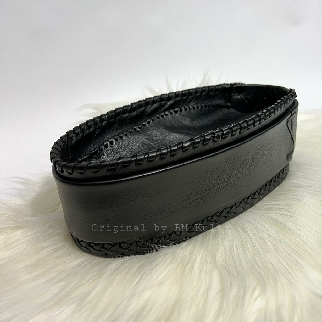 Jual Topi Peci Kopiah Kulit Asli Full Up Pria Motif Sulam Handmade ...
