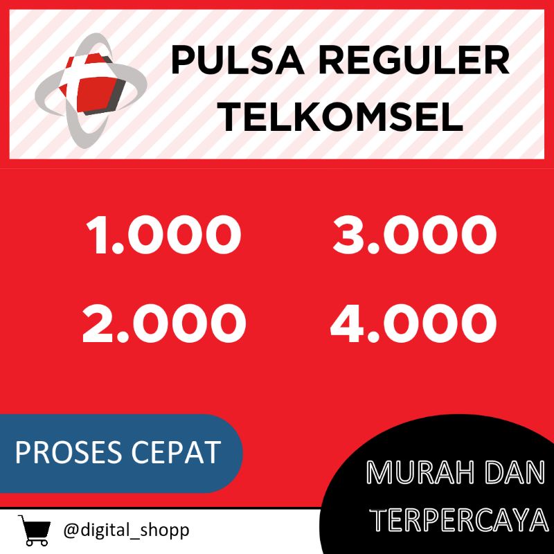 Jual Pulsa Telkomsel Rp. 1000 2000 3000 4000 Termurah (As, Simpati, dan ...