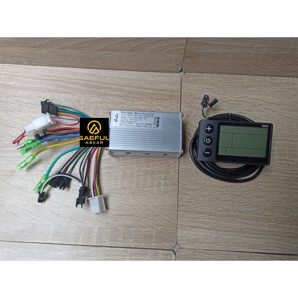 Jual SET Controller Brushless BLDC 24v 36v 48v 250watt 350watt + LCD ...