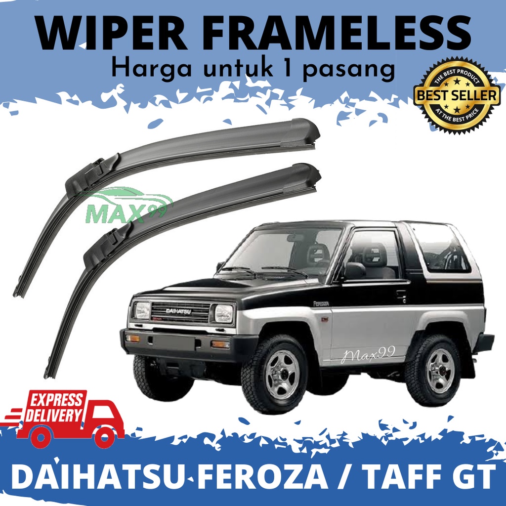 Jual Wiper Feroza Taft GT Frameless - Wiper Mobil Feroza Taff GT Pisang ...