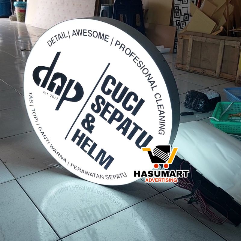 Jual Neonbox 60cm / Neon Box Bulat Lingkaran / Lampu NeonBox Custom ...