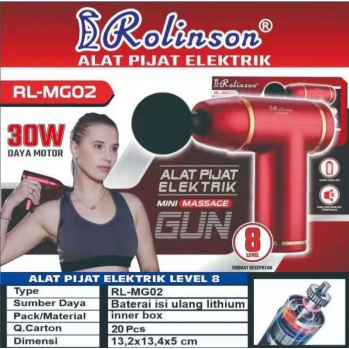 Jual Rolinson Alat pijat elektrik dengan 8 Speed- RL-MG02 Alat Massager ...