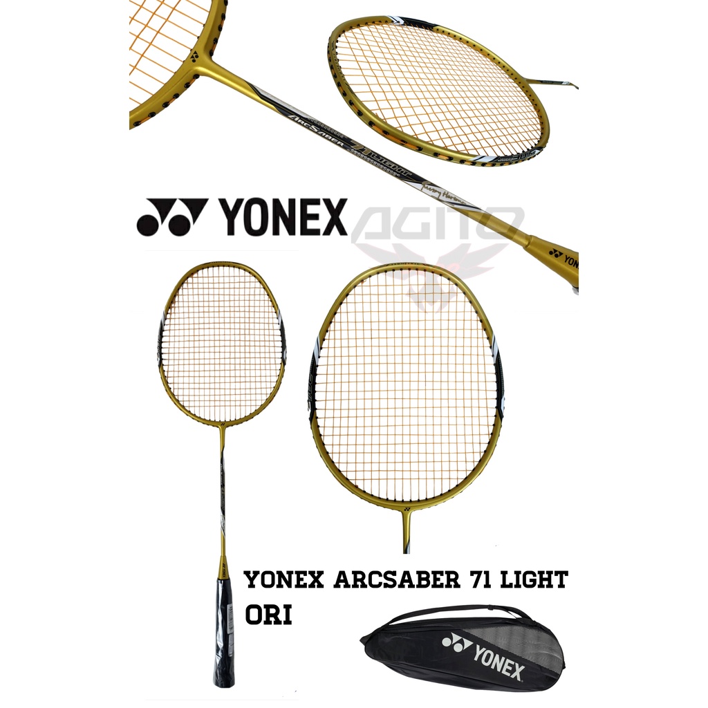 Jual Raket Badminton Bulu Tangkis Yonex ArcSaber 71 Light Gold ORI ...