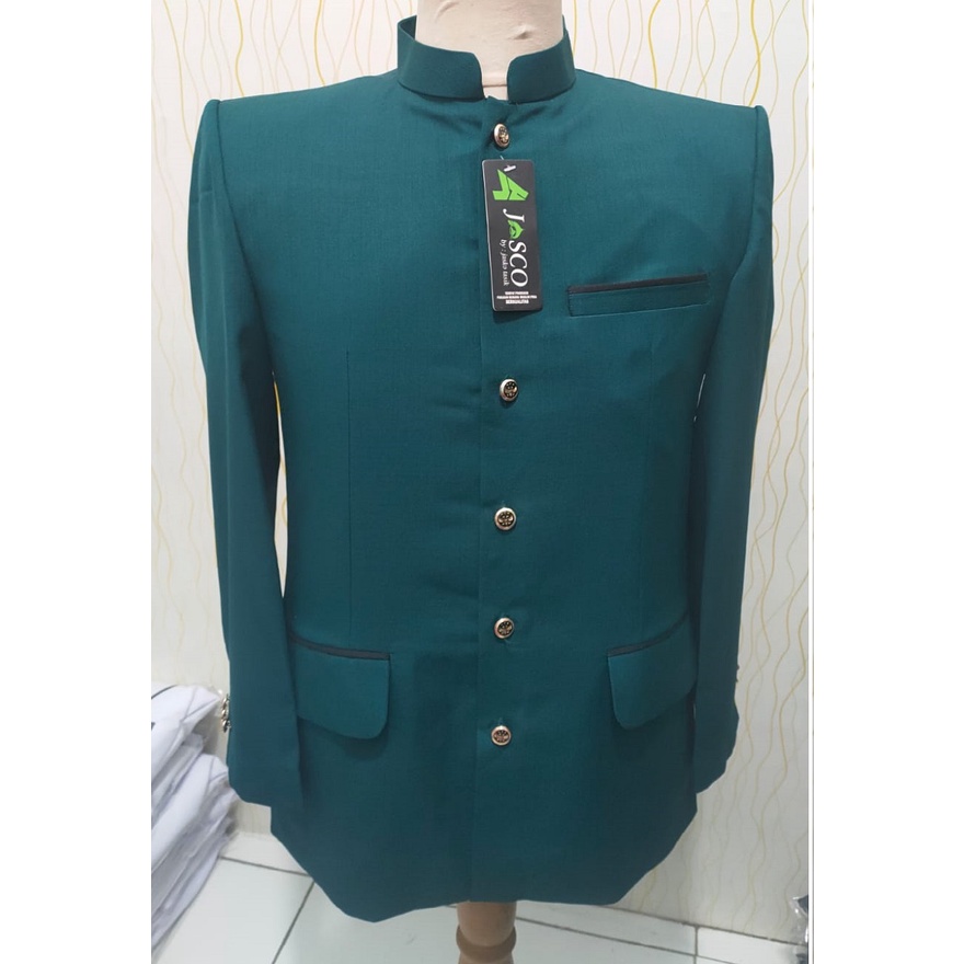 Jual Jasko Polos Hijau Tua wol NovusJas Koko Lis Saku Depan Brand Jasco ...