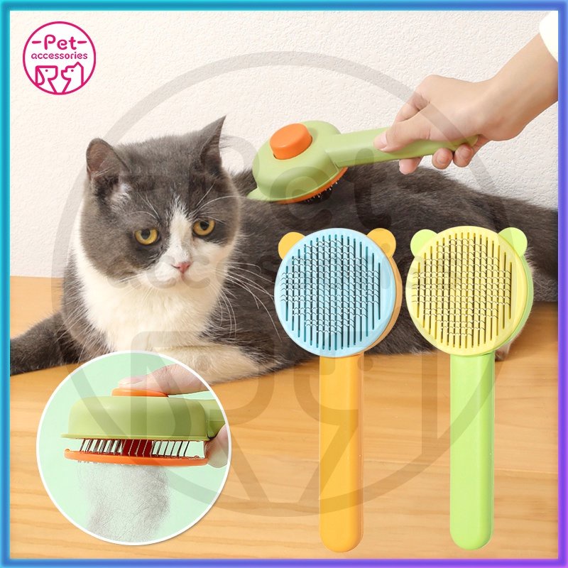 Jual Sisir Kucing Otomatis Sisir Bulu Kucing Tombol Sikat Kucing Sisir ...