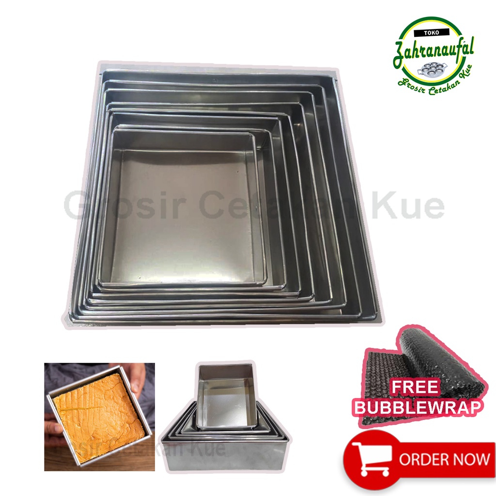 Jual 5 UKURAN - LOYANG SEGI LOYANG KOTAK T.7 cm Bahan Aluminium ...