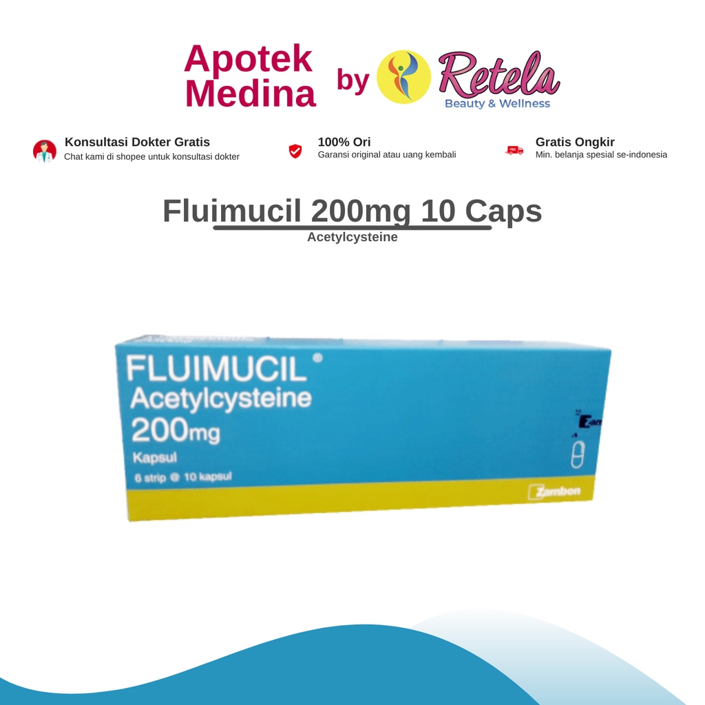 Jual FLUIMUCIL 200MG 1 STRIP 10 TABLET | Shopee Indonesia
