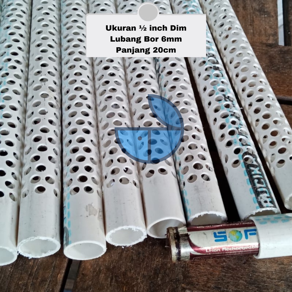 Jual Pipa Paralon Filter Saringan Kolam Ukuran ½ inch Dim Lubang Bor ...