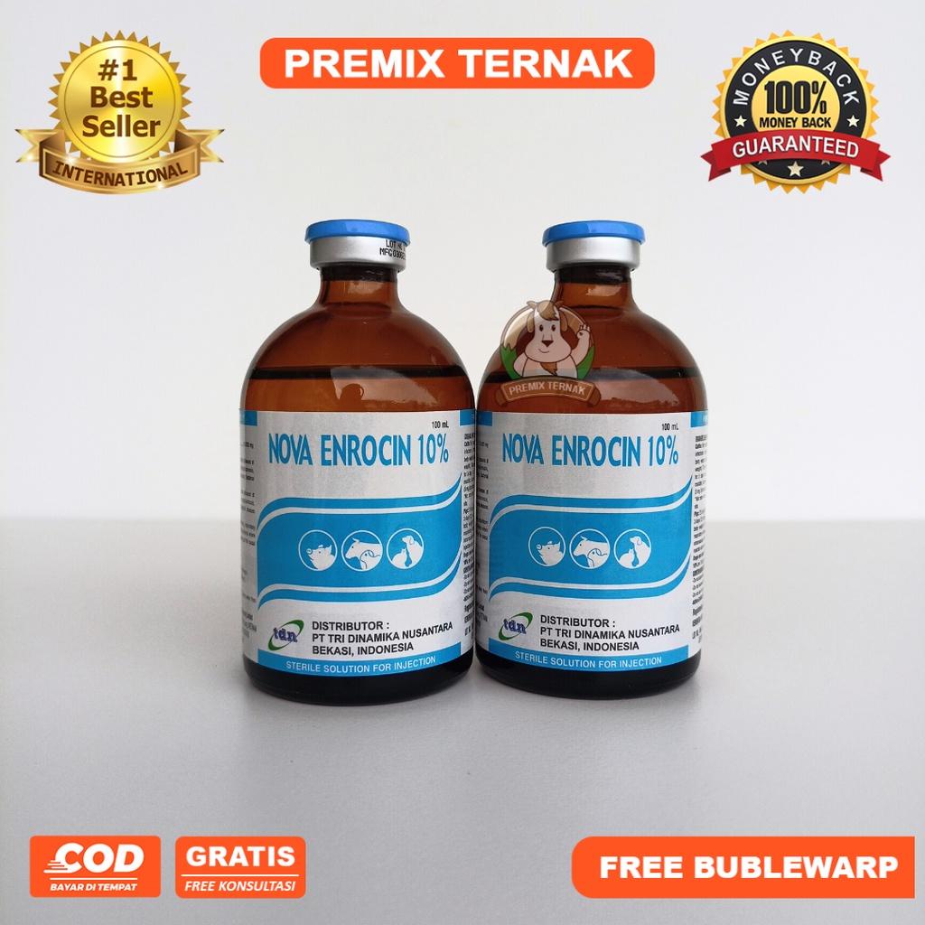 Jual NOVA ENROCIN 10% 100 ml - Obat Saluran Pernafasan Hewan - Premix ...