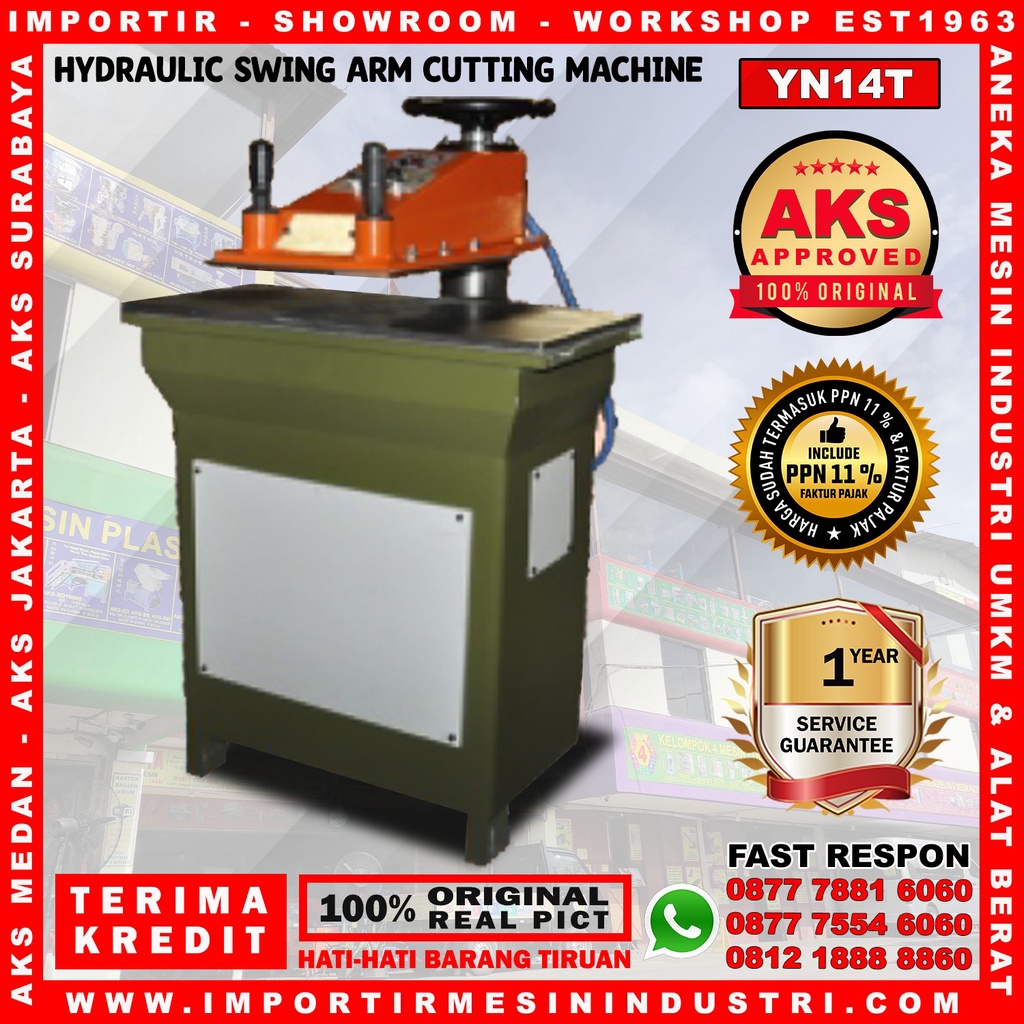Jual Hydraulic Swing Arm Machine Mesin Pon Kulit 14 ton YN14T | Shopee ...