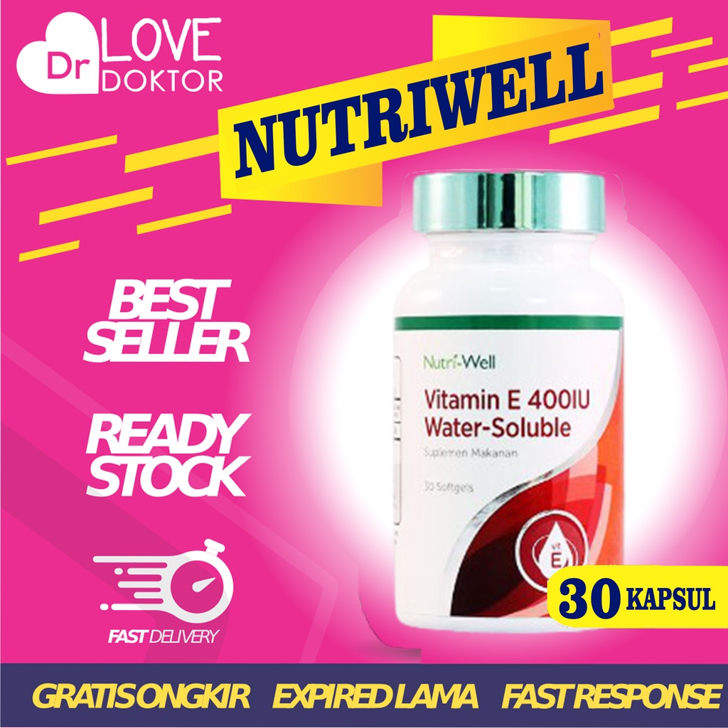 Jual NUTRIWELL NUTRI WELL VITAMIN VIT E 400IU 400 IU WATER SOLUBLE ANTIOKSIDAN DAYA TAHAN TUBUH ...