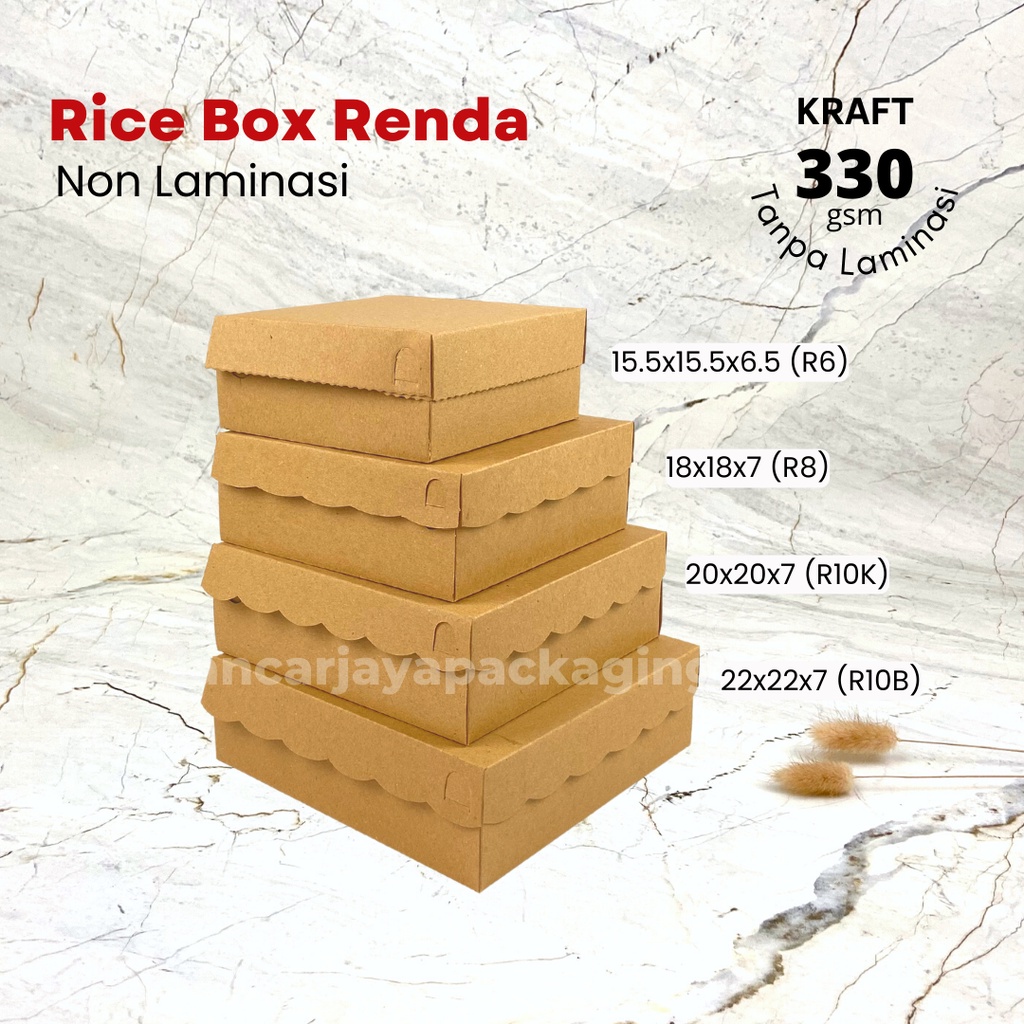 Jual Kotak Nasi Rice Box R6 R8 R10K R10B Kemasan Makanan Snack Kue ...