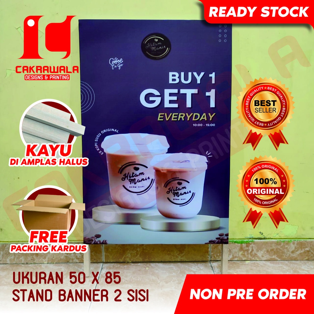 Jual STAND BANNER KAYU KAFE KOPI UKURAN 50 X 85 - STANDING BANNER KAYU ...