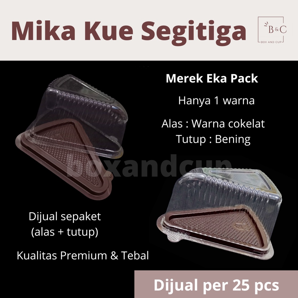 Jual Mika Kue Segitiga / Tray Segi Tiga Untuk Tempat Kue Tart Per Slice ...