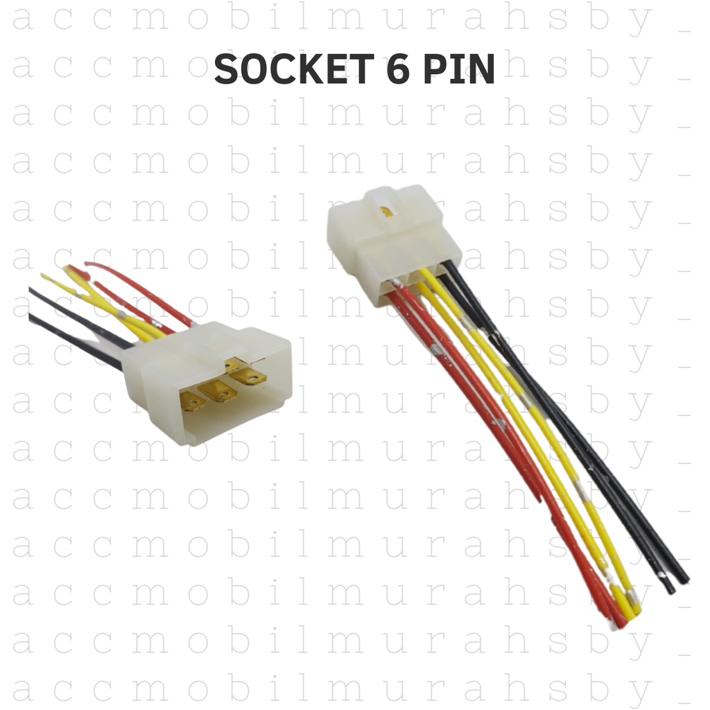 Jual SOKET KONEKTOR KABEL 6 PIN / SOCKET SAMBUNG MOBIL MOTOR KABEL ...