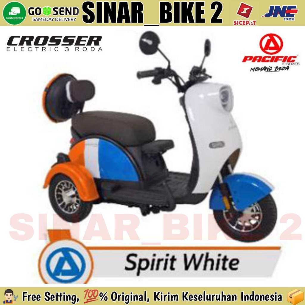 Jual Sepeda Motor Listrik PACIFIC CROSSER & CROSSER VX Roda Tiga ...