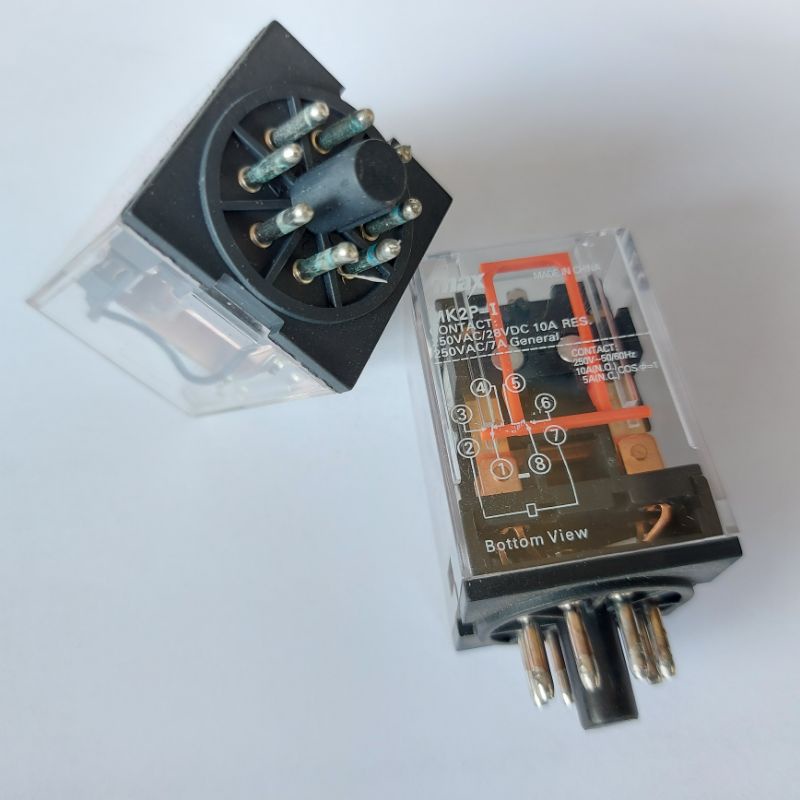 Jual Relay AC 220v MK2P 8 Pin / Soket Relay AC 220v PF083 | Shopee Indonesia