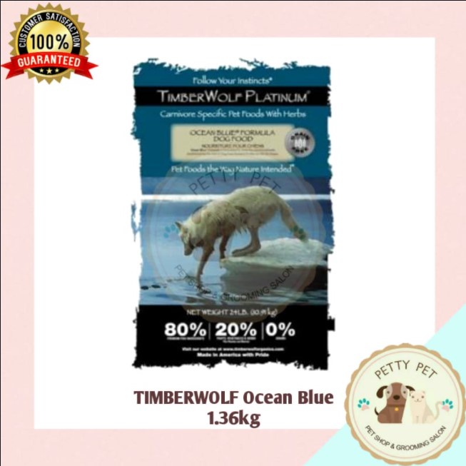 Jual Timberwolf Platinum Ocean Blue Formula 1,36kg Dogfood Makanan ...