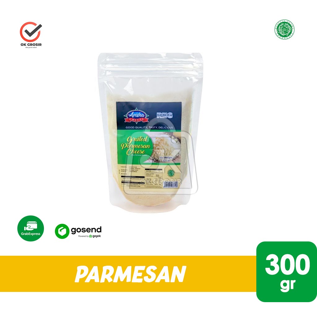 Jual Keju Parmesan Parut ARISHA Grated Parmesan Cheese 300g (KHUSUS ...