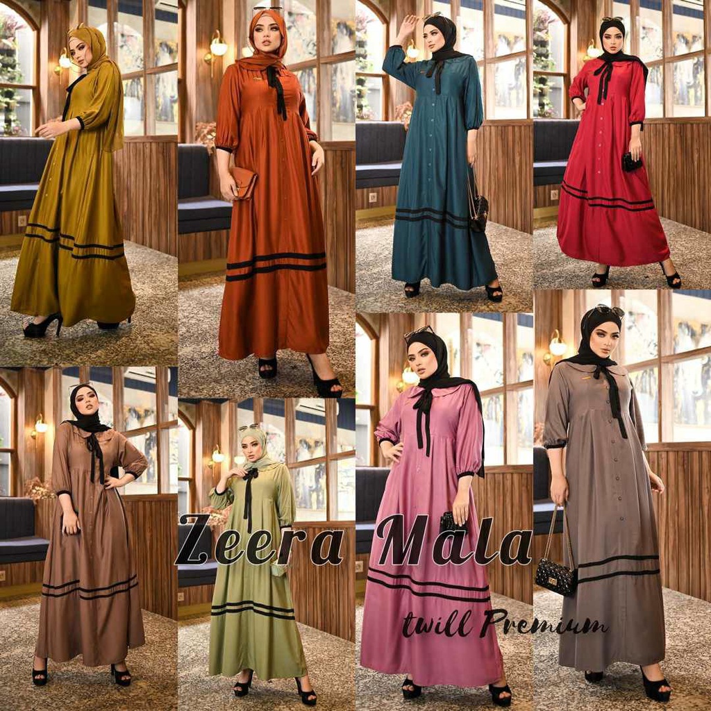 Jual ZEERA DRESS GAMIS MALA MATT TWILL PREMIUM ORI | Shopee Indonesia