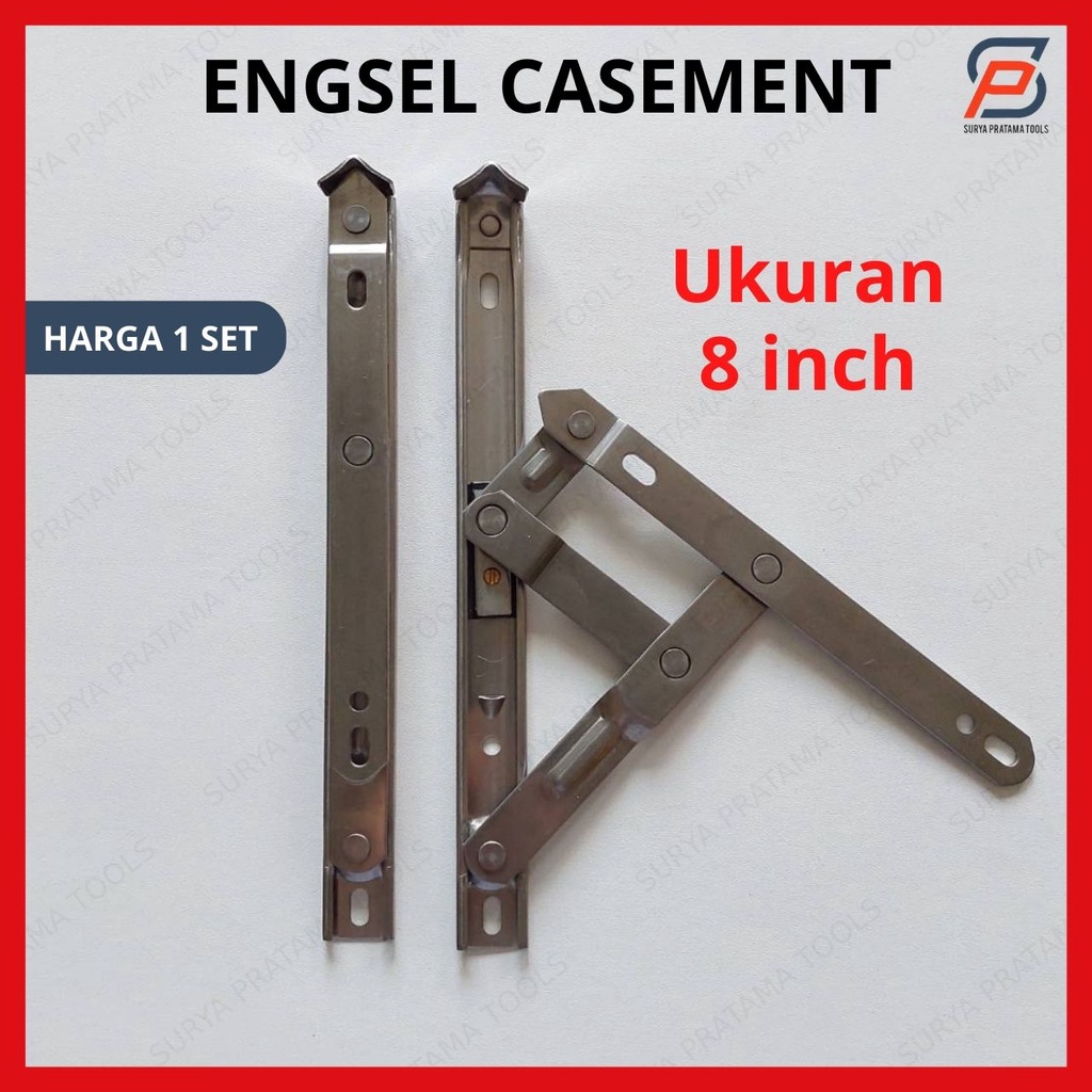 Jual Engsel Casement Jendela Aluminium 8 Inch Inci | Shopee Indonesia
