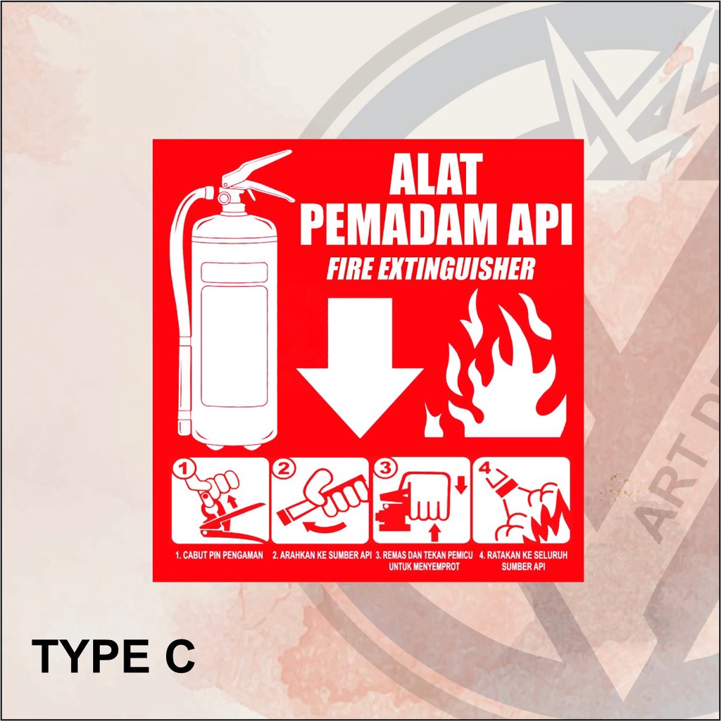 Jual Stiker Sticker Penunjuk APAR, Vinyl Tahan Air, STIKER ALAT PEMADAM ...