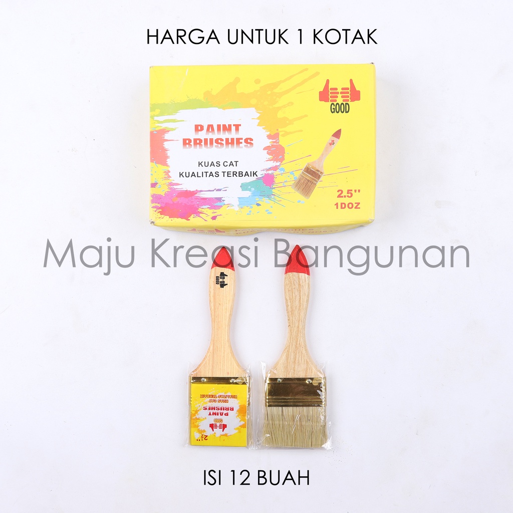 Jual Kuas Cat Merk Good 2.5" Inch Kayu Paint Brush Tembok Dinding Inci ...