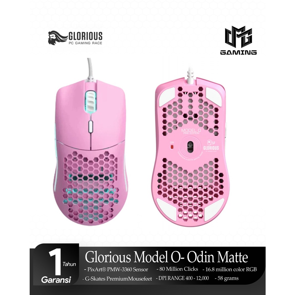 Jual Glorious Model O Odin Matte Pink RGB Gaming Mouse | Shopee Indonesia