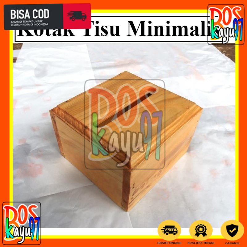Jual Kotak Tisu Kayu Pinus Tempat Tisu Kayu Kecil Organizer Tissue Box ...