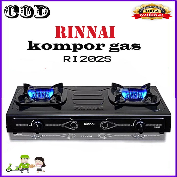 Jual RINNAI Kompor Gas 2 Tungku RI202S / RI 202 S Sun Burner [Original ...