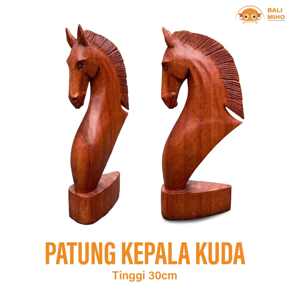 Jual Patung Kepala Kuda 30 cm - Patung Kuda - Patung Kayu - Pajangan ...