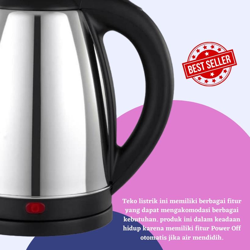 Jual ♩ TEKO LISTRIK [ORIGINAL 100% DISKON] PEMANAS AIR KETTLE LISTRIK ...