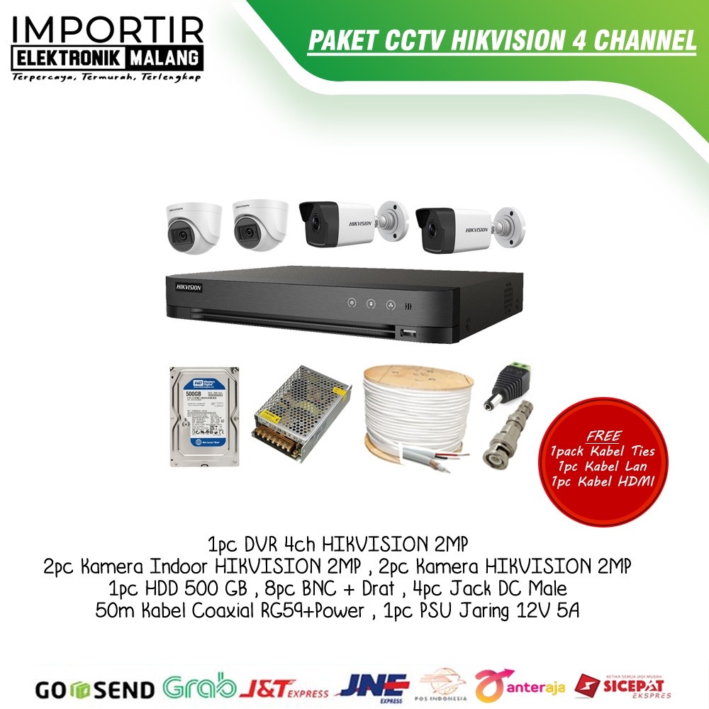 Jual Paket CCTV 4ch HIKVISION | Shopee Indonesia