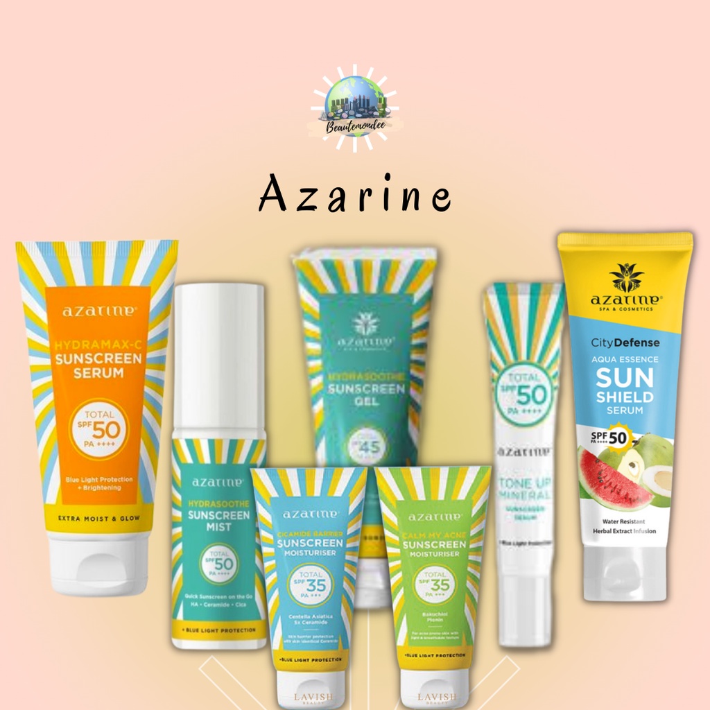 Jual AZARINE Hydrasoothe Sunscreen Gel 50ml SPF45 / Sunscreen Mist 60 ...