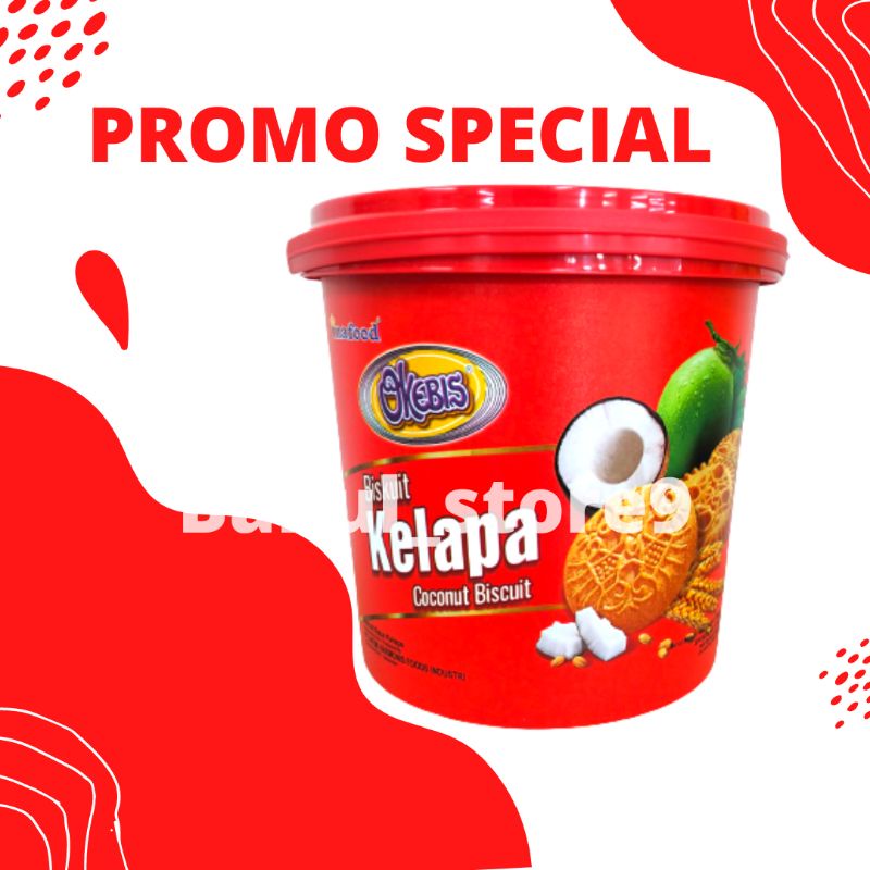 Jual Okebis Biskuit Kelapa Kaleng Timba 300 Gram Biskuit Kelapa ...