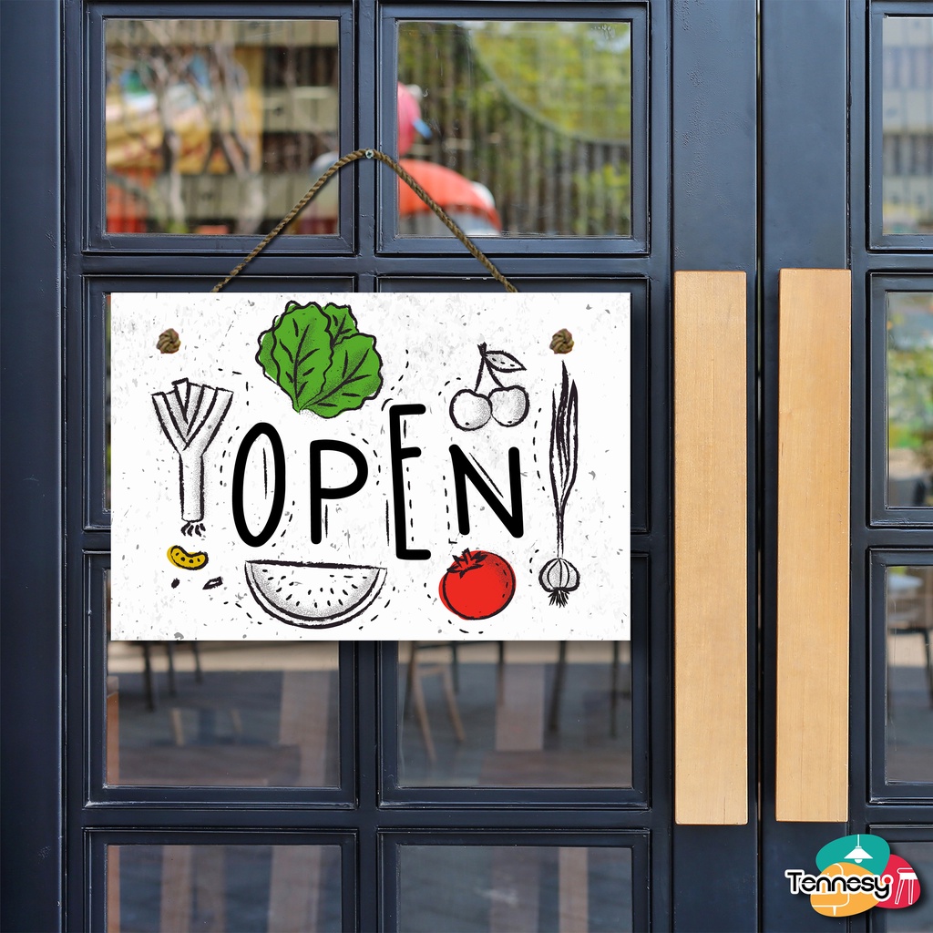 Jual TENNESY PAJANGAN SIGN OPEN CLOSE TOKO MAKANAN FOOD BEVERAGE ...