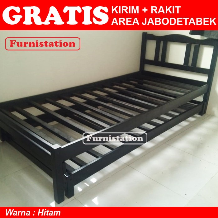 Jual Best Seller Single Bed / Ranjang Single / Tempat Tidur Kayu ...