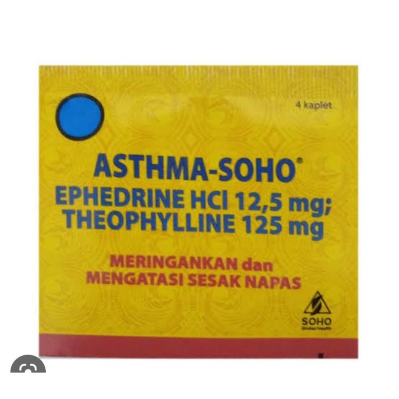 Jual asthma soho strip isi 4 tablet / asma soho strip | Shopee Indonesia