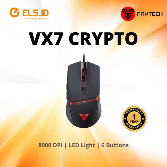 Jual Fantech CRYPTO VX7 Mouse Gaming RGB - Black | Shopee Indonesia